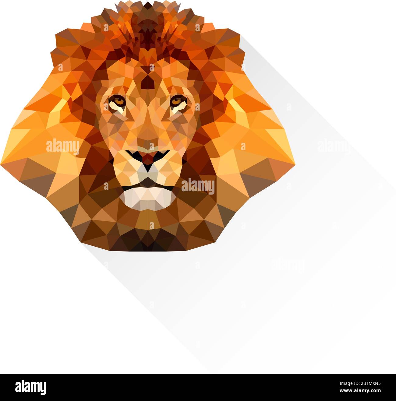 LIon geometric vector illustration in a triangle style Stock Vector ...