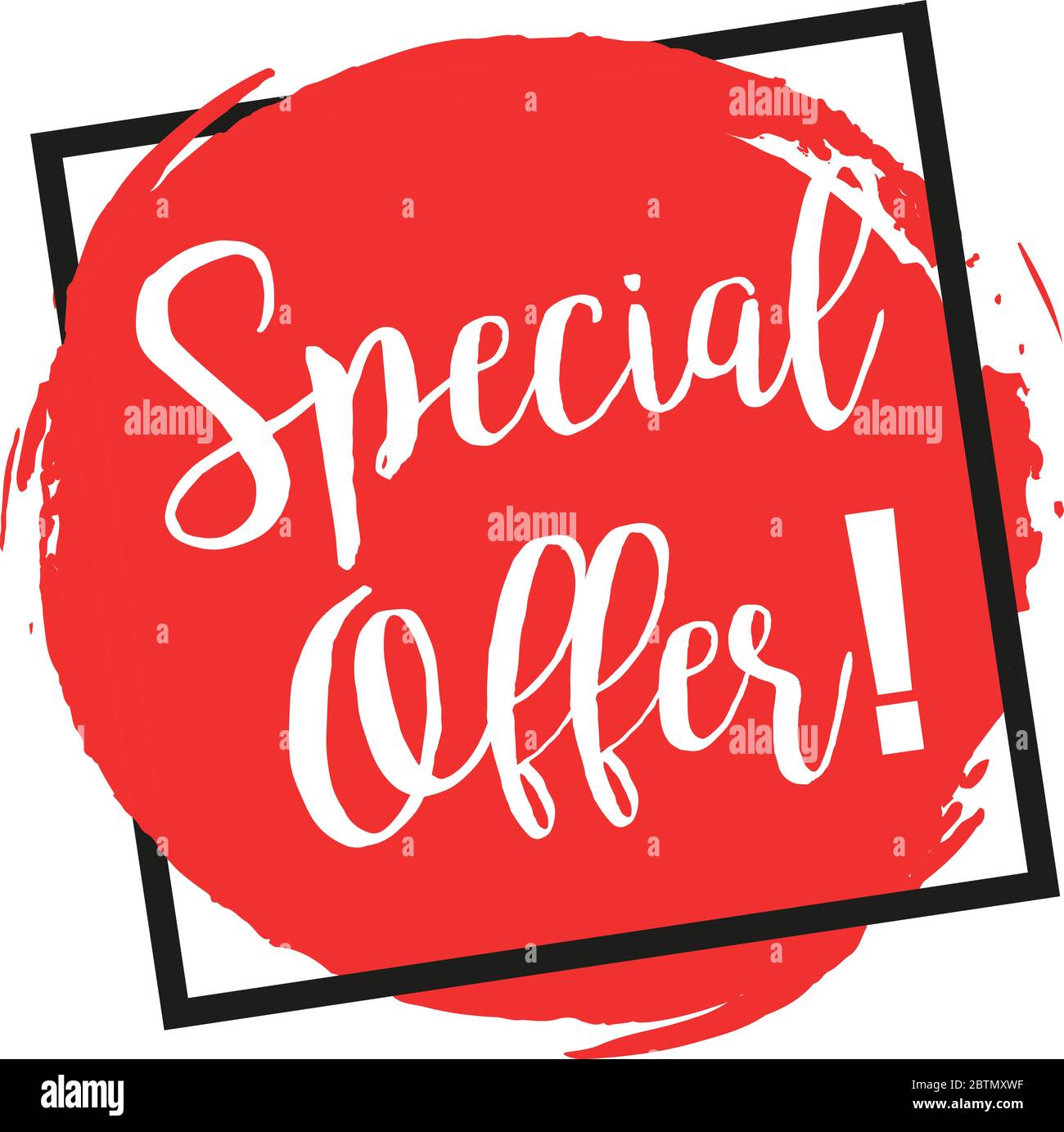 Special offer in frame with white background, vector Stock Vector Image ...