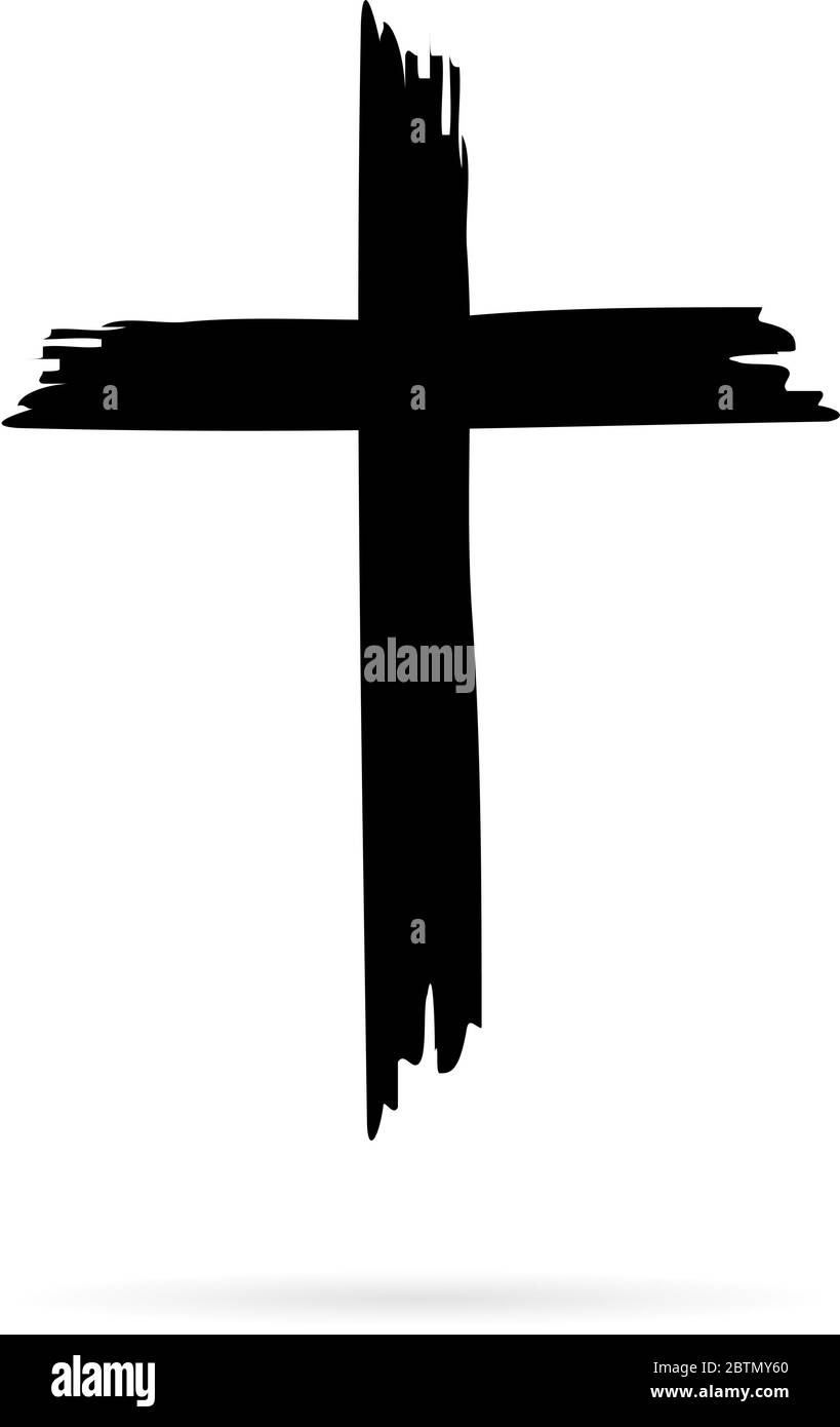 Icon cross with shadow ona white background, vector Stock Vector Image ...