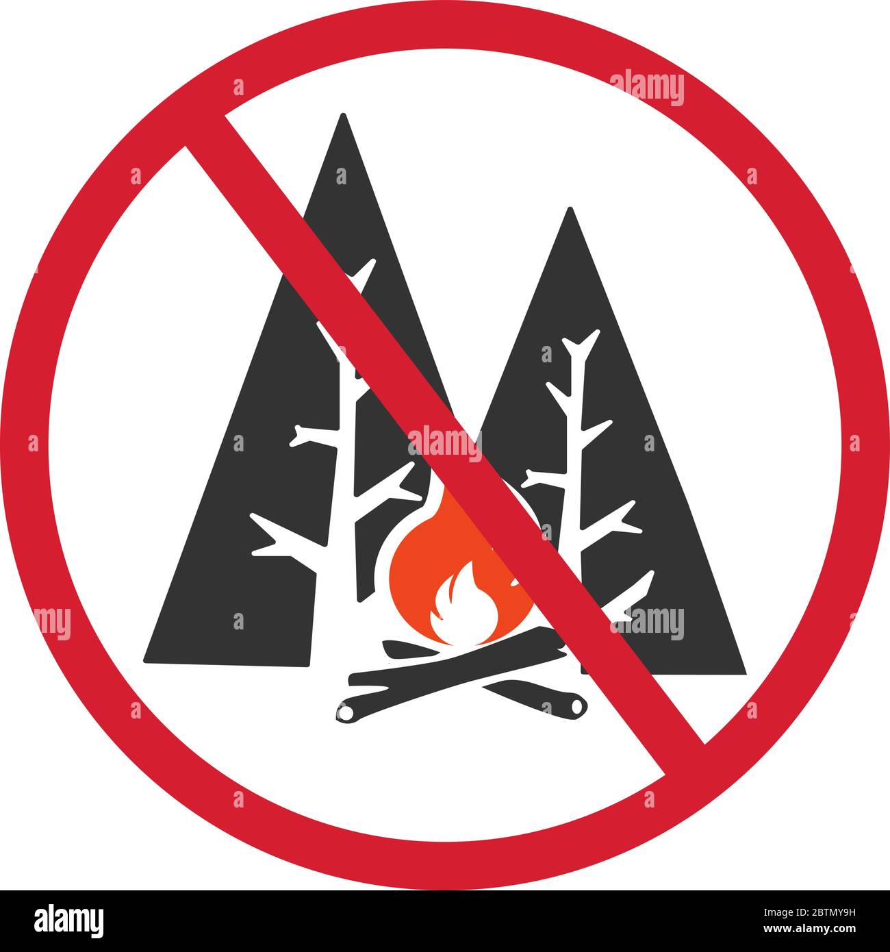 Sign no fire on white background, vector Stock Vector Image & Art - Alamy