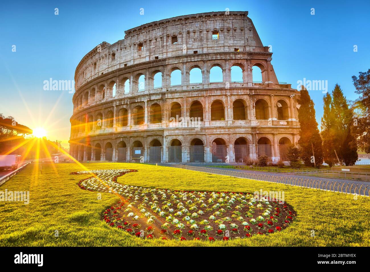 Colosseum at sunrise Stock Photo - Alamy