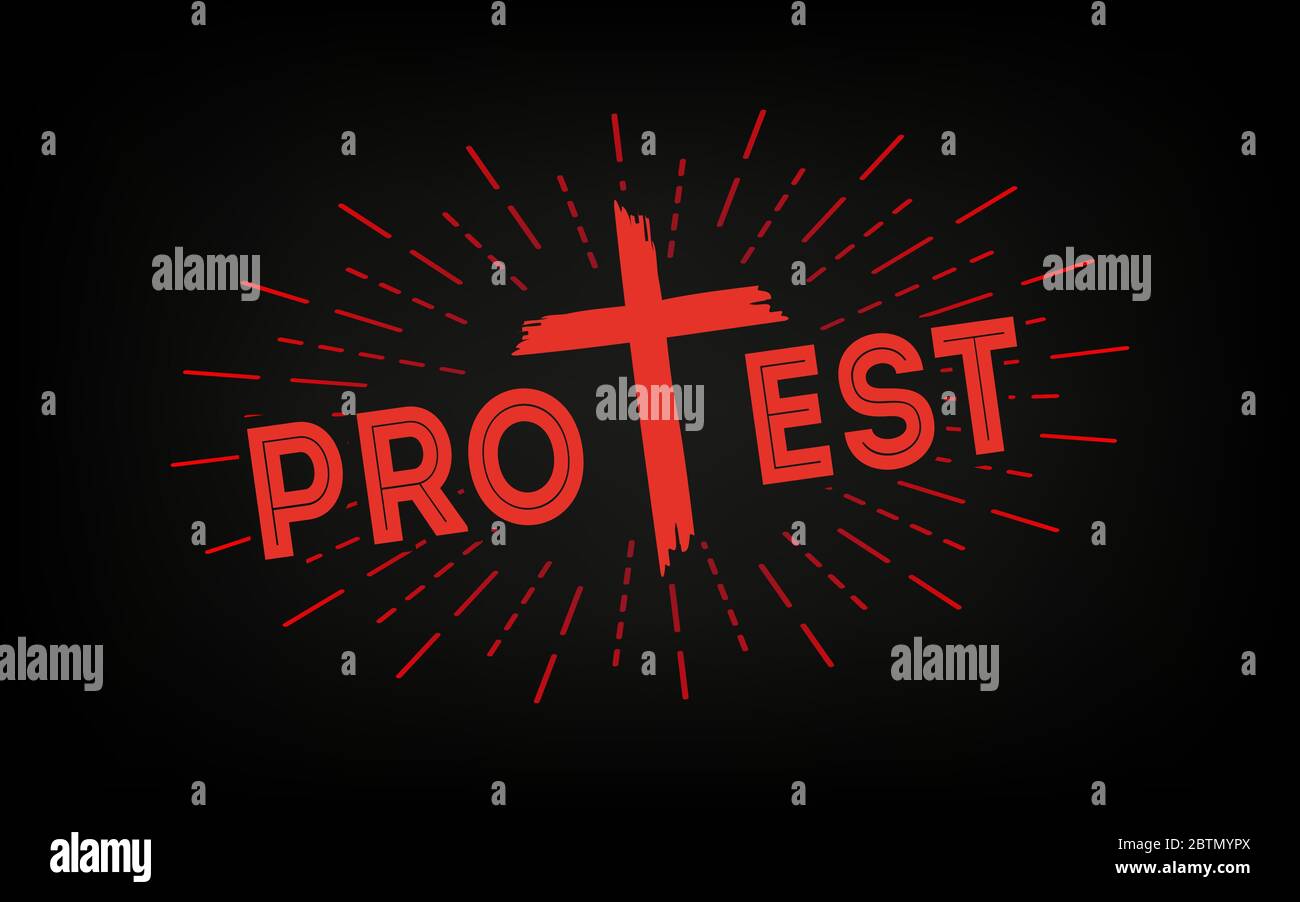 Illustration of the return to the Gospel, protest only Christ Stock ...