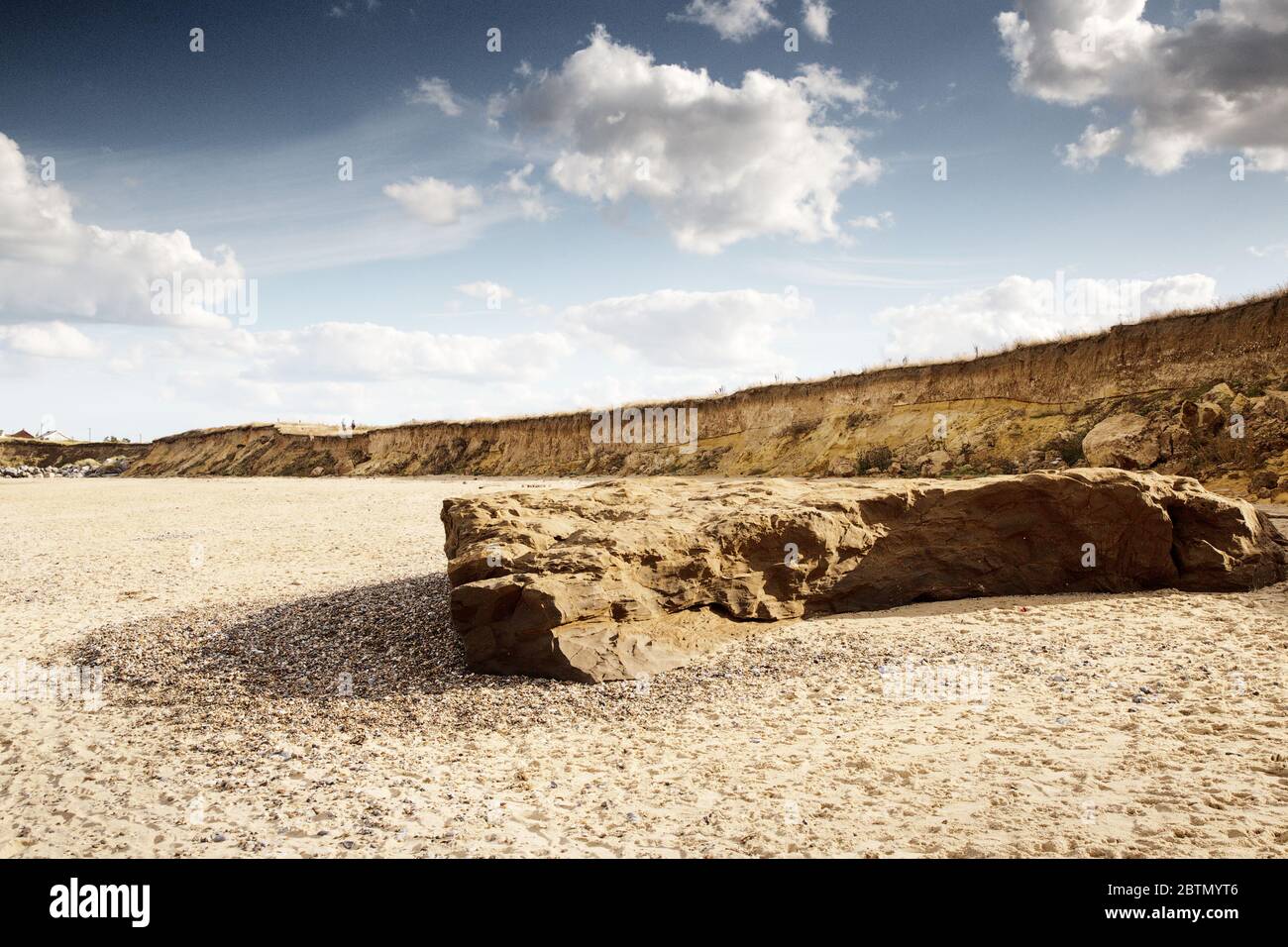 seascape image of Happisburgh crumbling cliffs in Norfolks North Sea ...