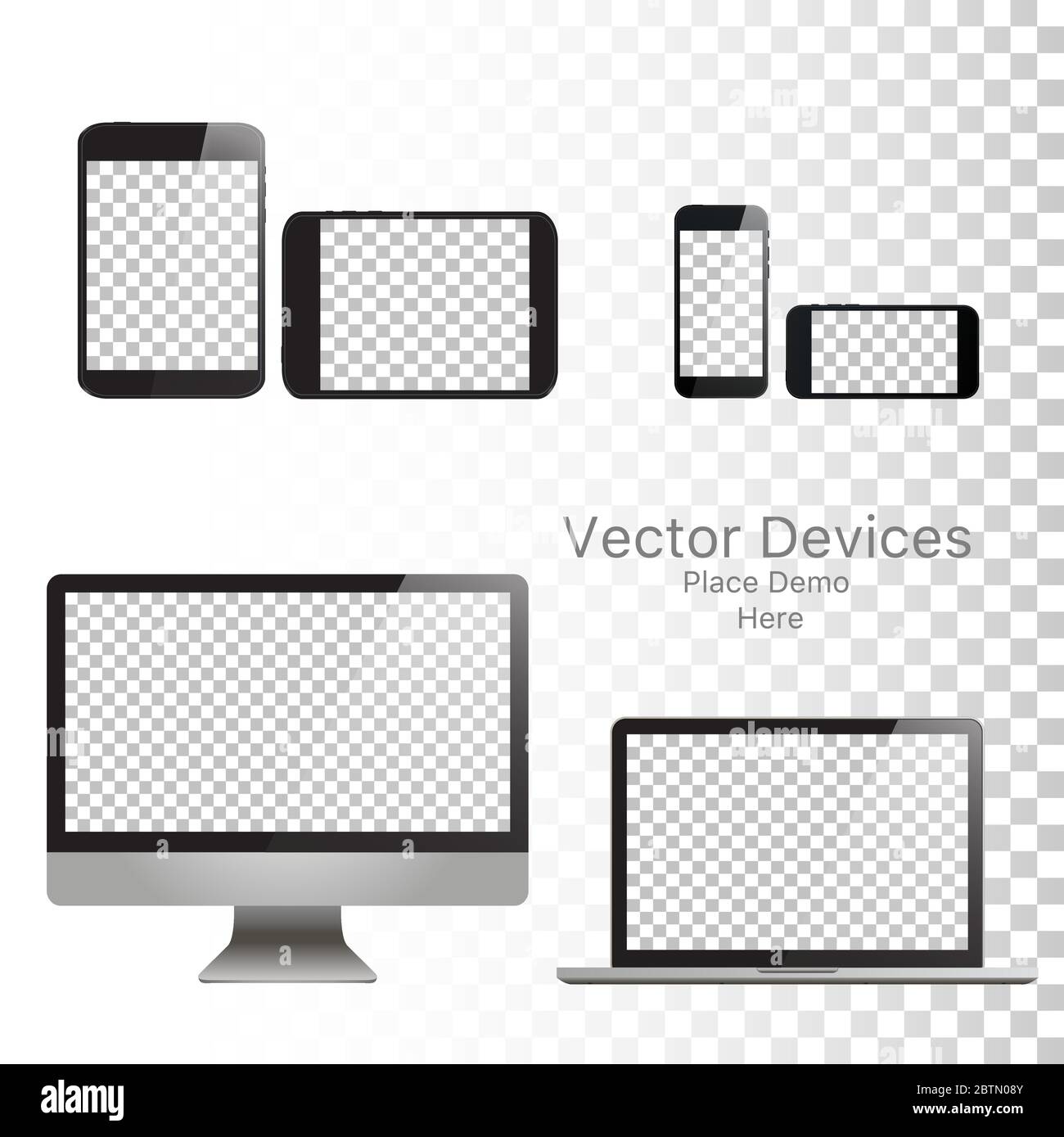 Set realistic vector devices on a isolated white background. Vector ...