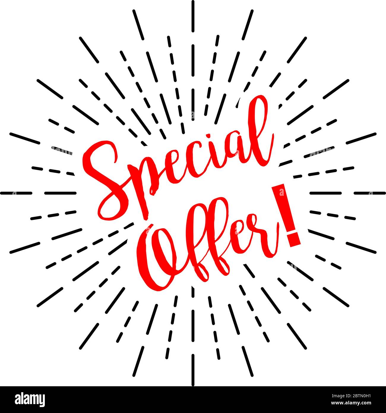 Special offer with burst on a white background, vector Stock Vector ...