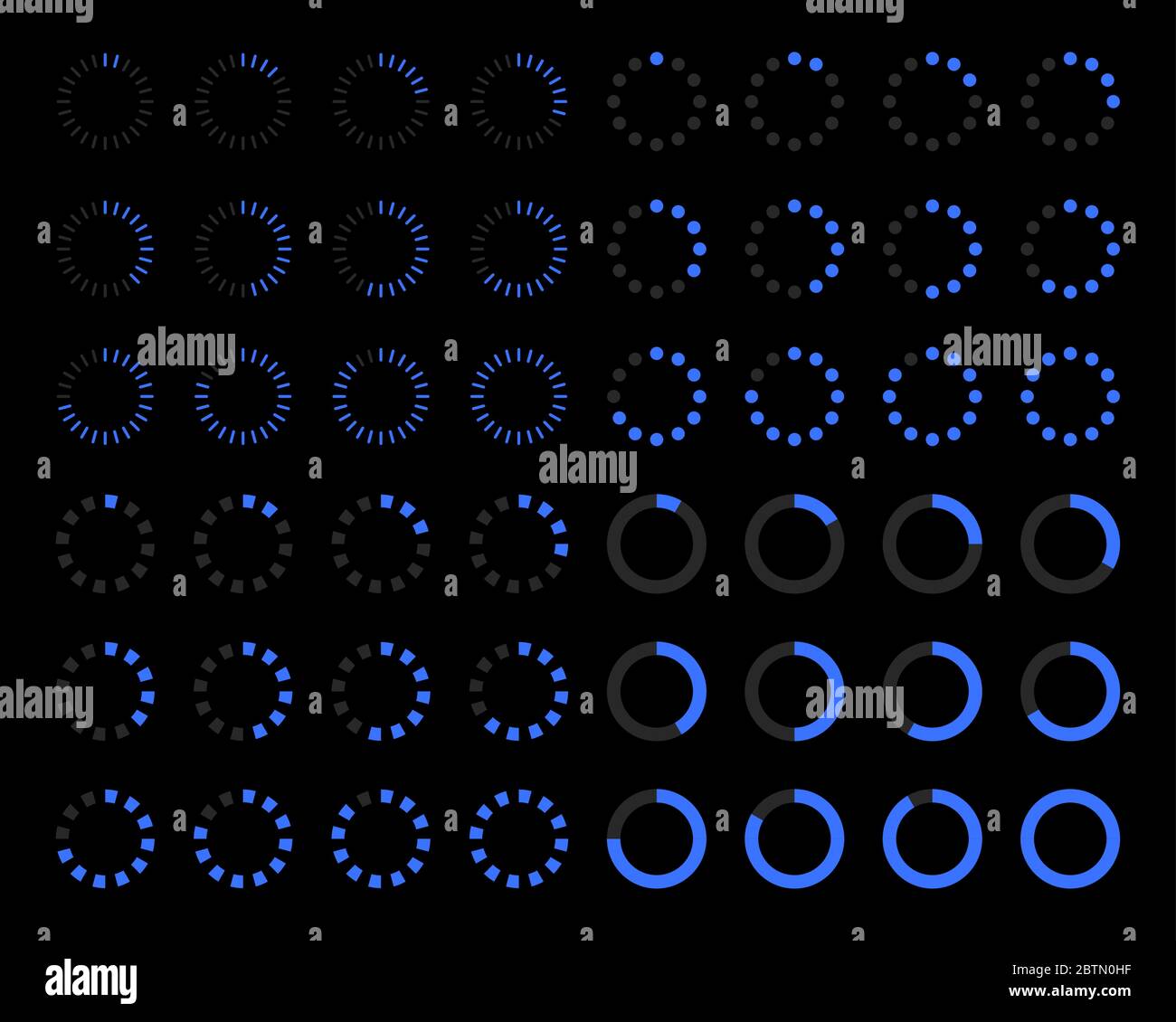Loading icon. Load set. Upload icons. Loading bar. Loader set. - vector ...