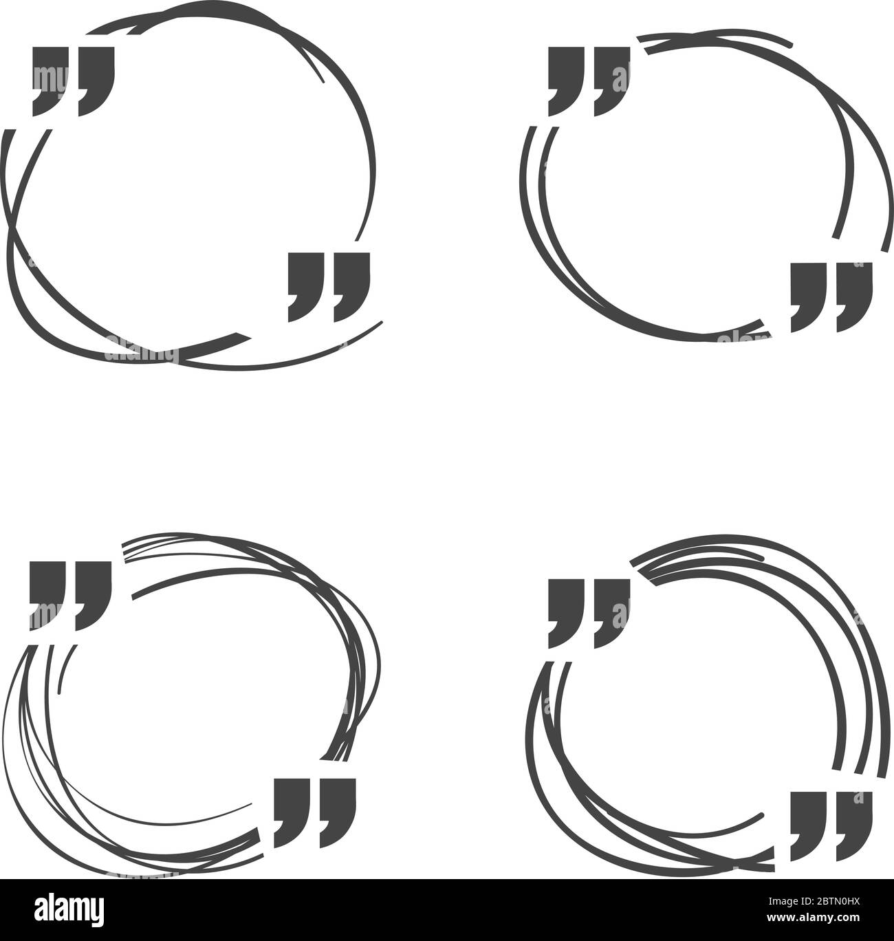 Quote design. Quotation template in quotes. Vector banner illustration ...