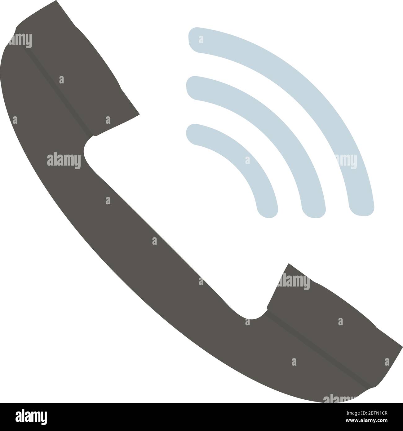 Phone icon in flat style on white background, vector Stock Vector Image ...