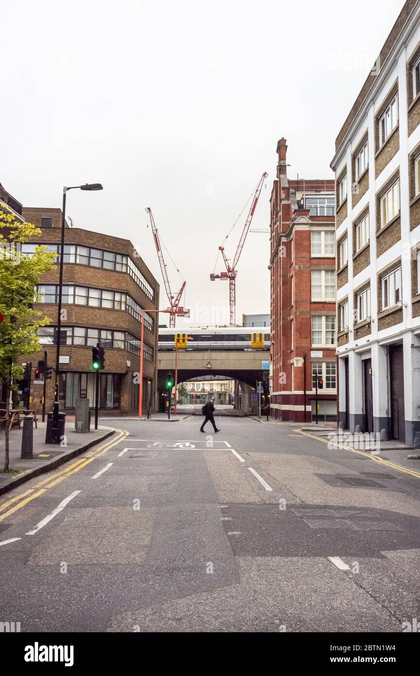 View along Great Suffolk Street towards redevelopment on South Bank in ...