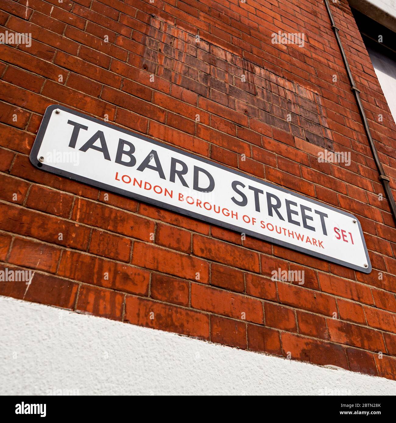 Street name sign for Tabard Street in the London borough of Southwark ...