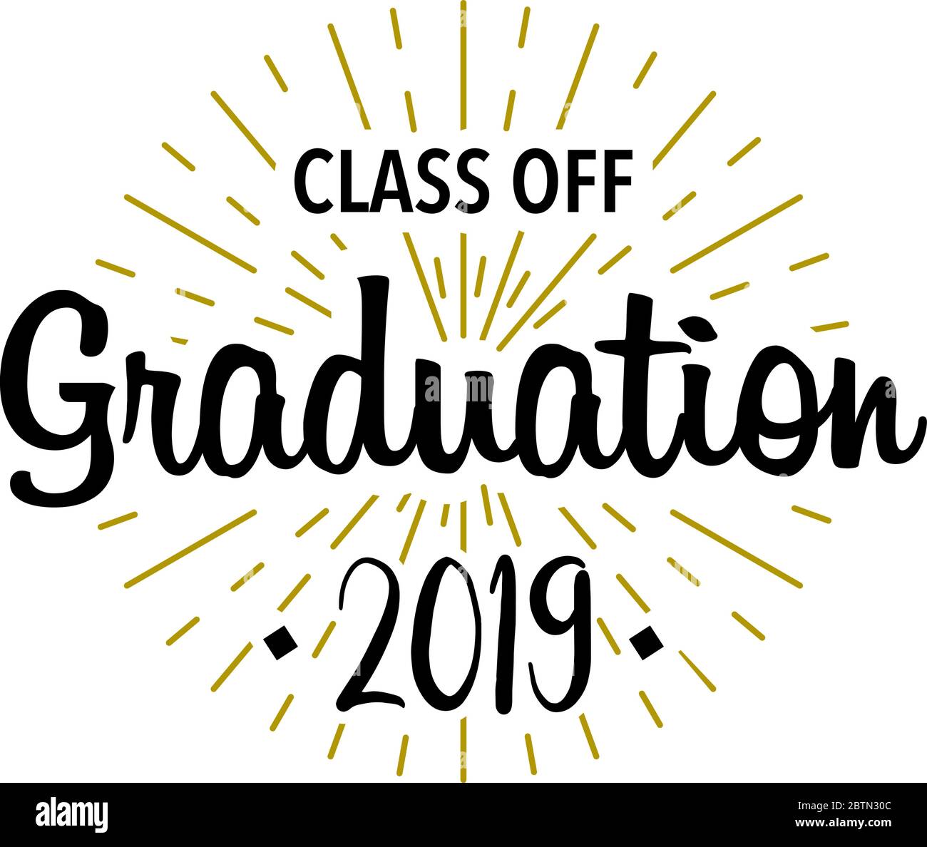Graduation class off. Sunburst with text. Template Design Elements ...