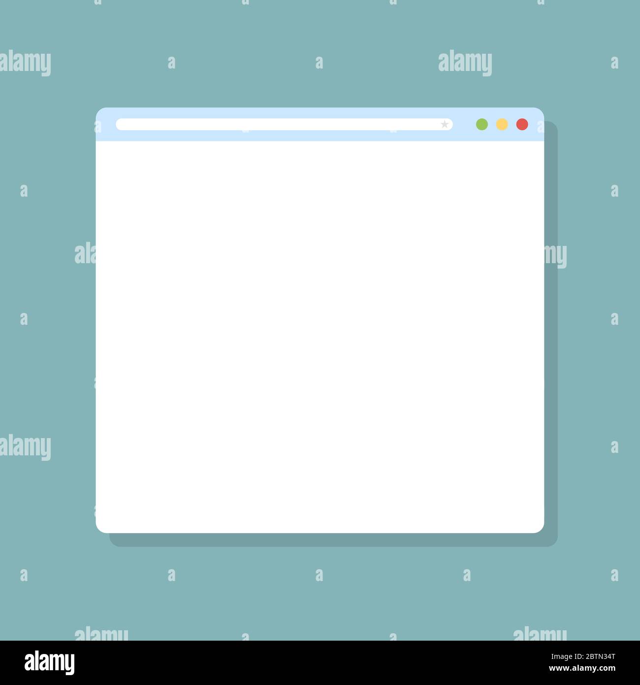 Web browser window. Browser in flat design. Web element with shadow ...