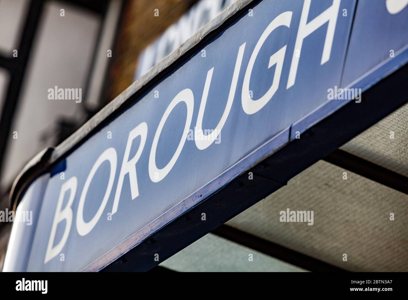 Sign outside Borough Tube Station in London, England Stock Photo - Alamy
