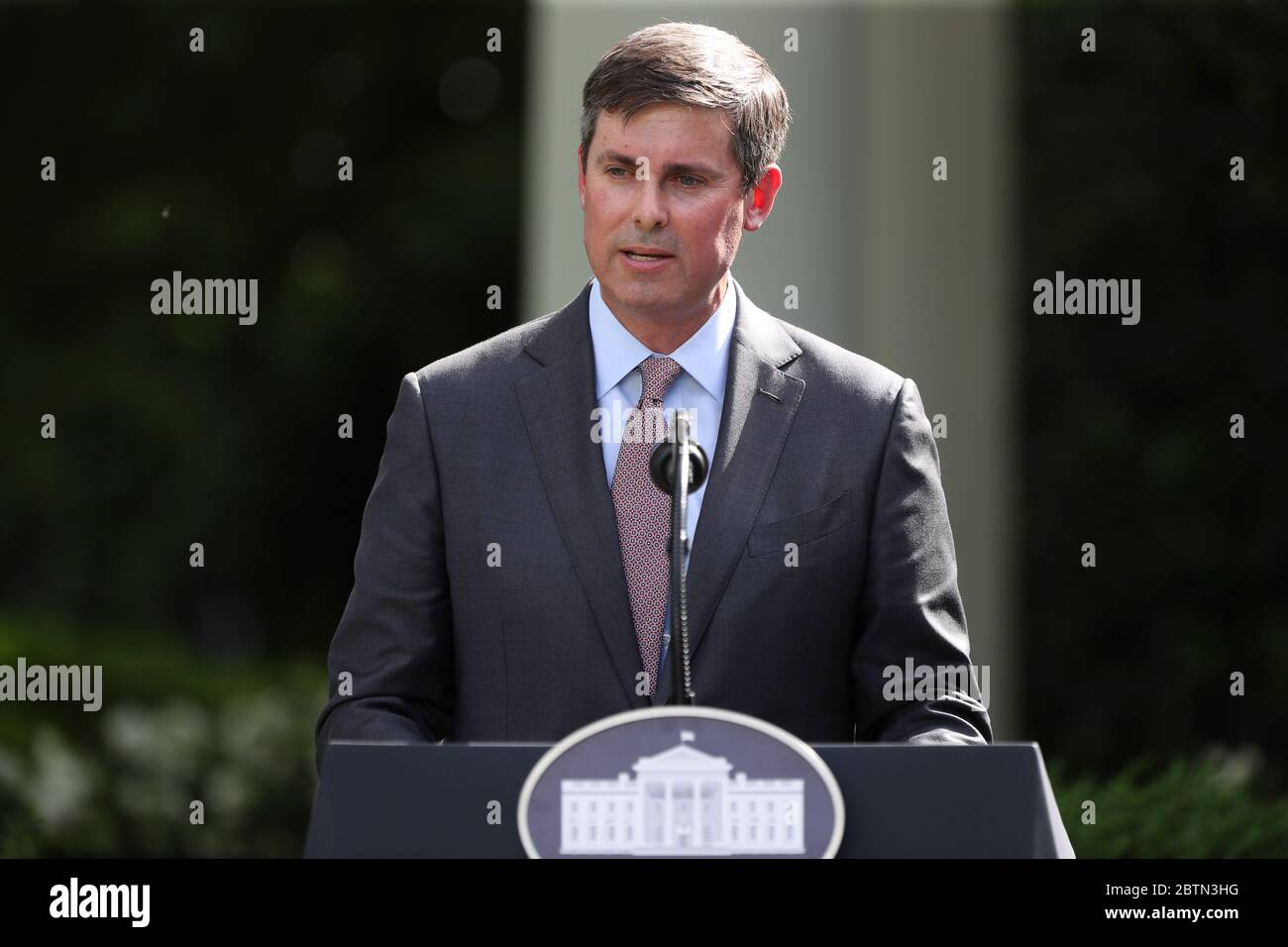 David Ricks, chairman and CEO of Eli Lilly and Company speaks during an ...