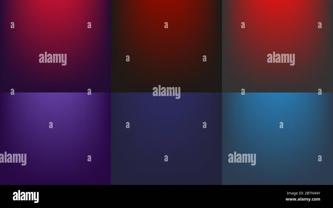 Blue and red background gradient Set. Blue and red radial gradient to ...