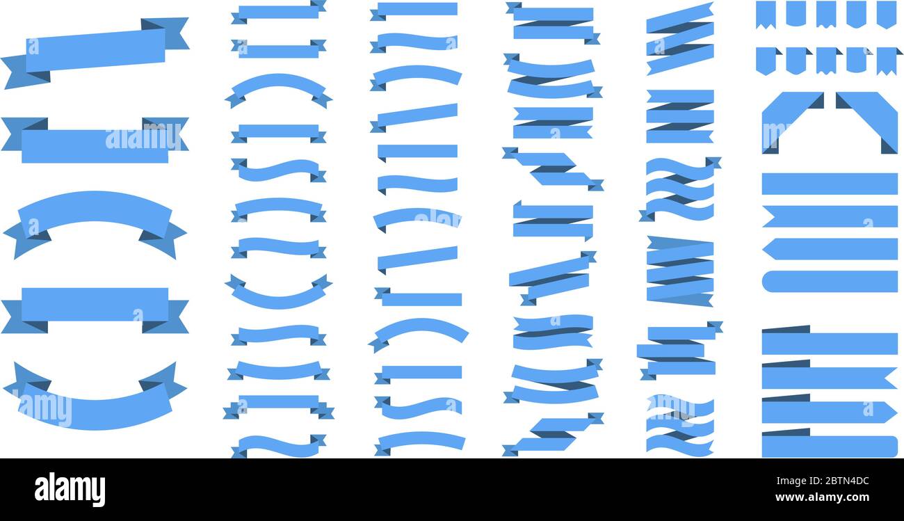 Ribbon or banner vector set. Flat vector ribbons banners isolated ...