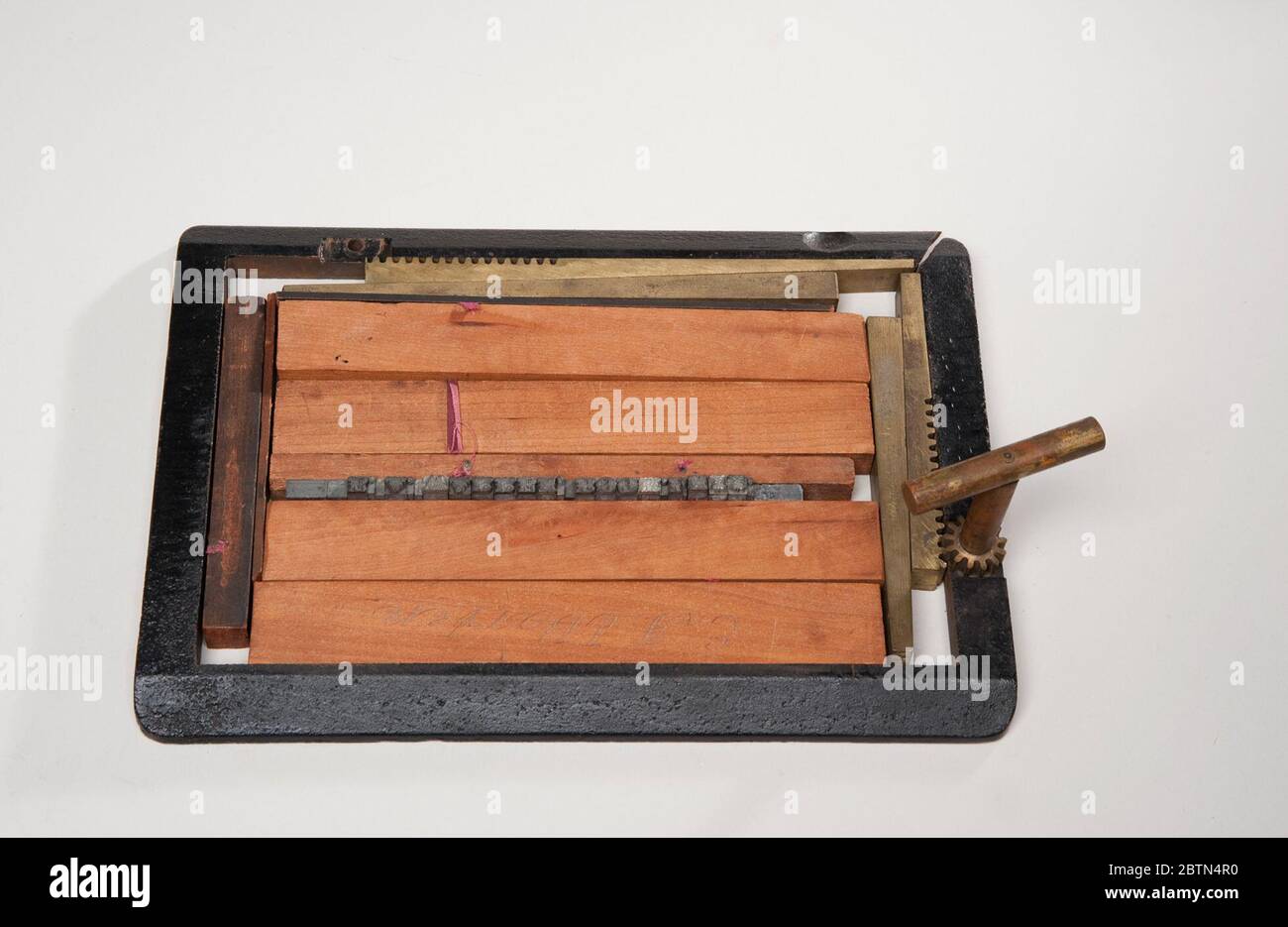 Patent model for printers quoins and chases. This patent model ...