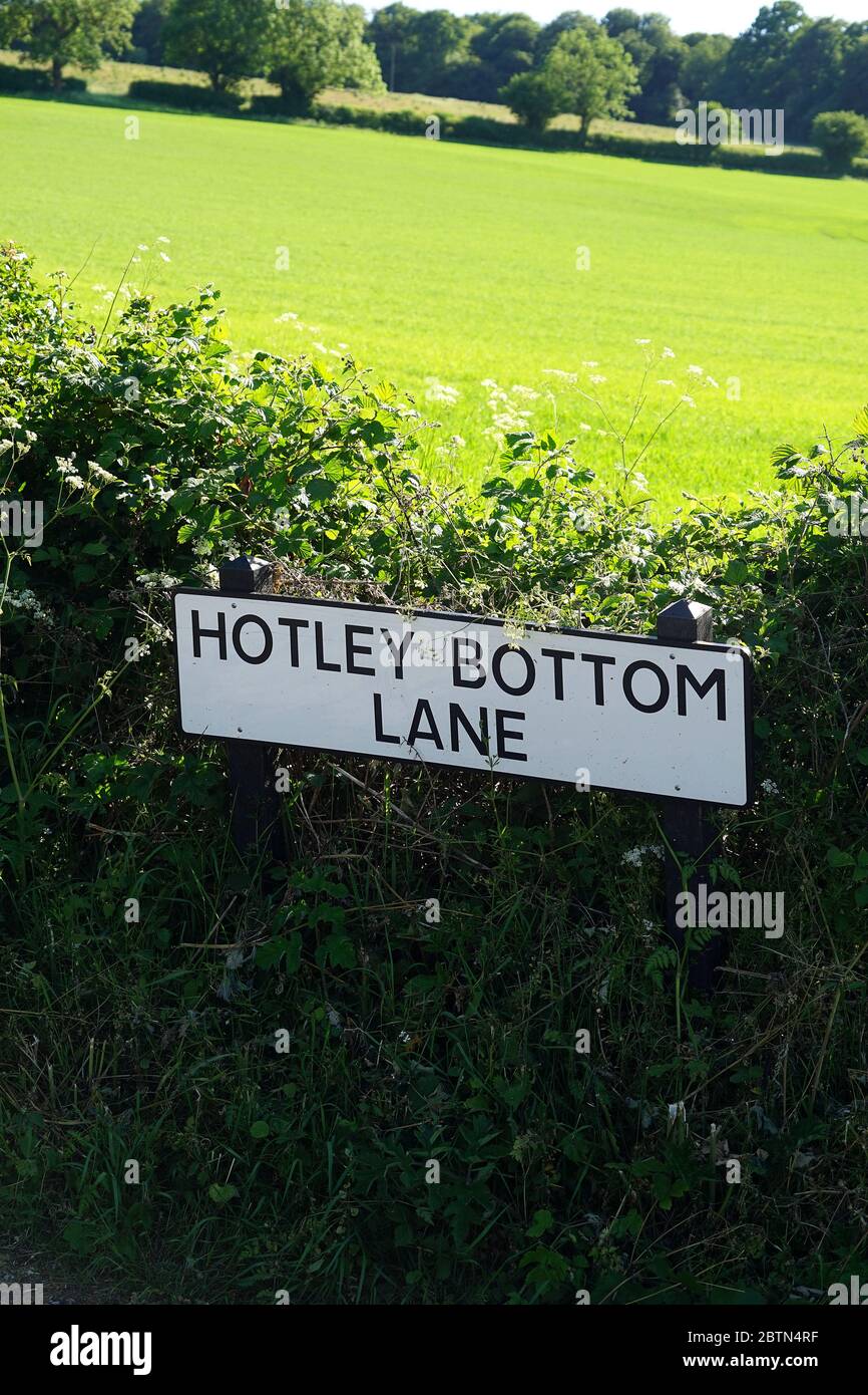 Hotley Bottom Lane Stock Photo - Alamy