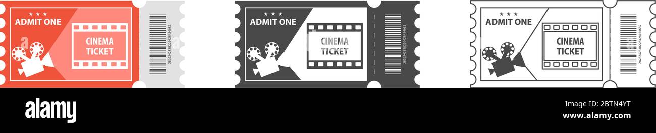 Ticket set isolated on white background. Paper coupons. Tickets in flat ...