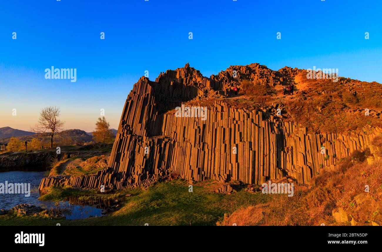 Polygonal structures of basalt columns, natural monument Panska skala ...