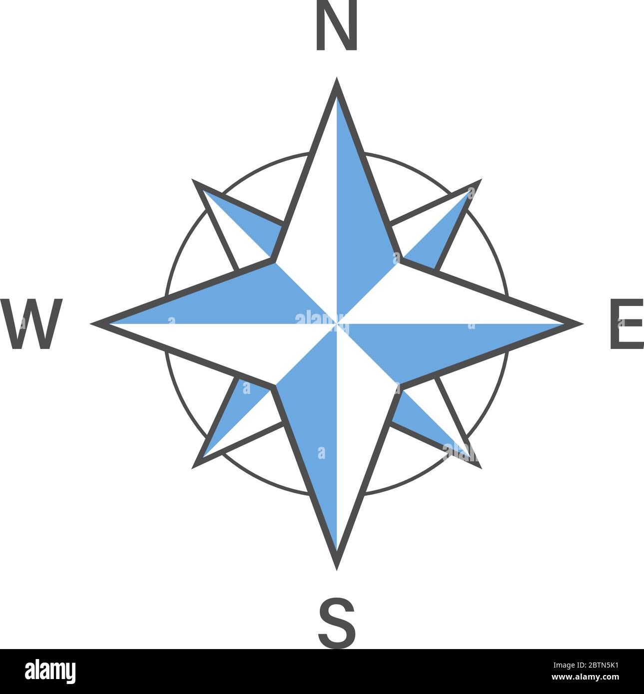 Compass sign icon isolated on a white background. Compass icon in flat ...