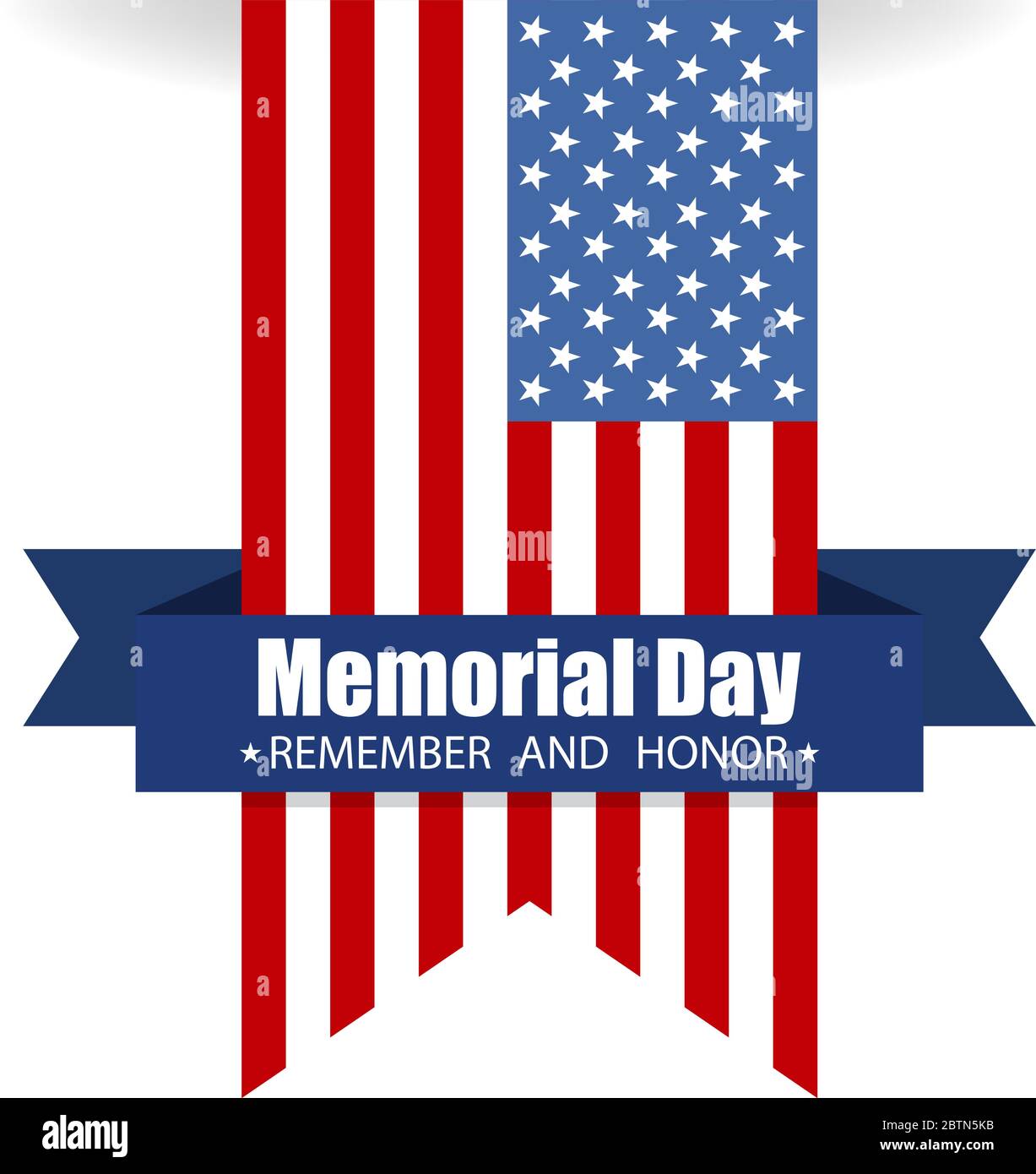 Memorial day. Remember and honor text. Vector illustration Stock Vector ...