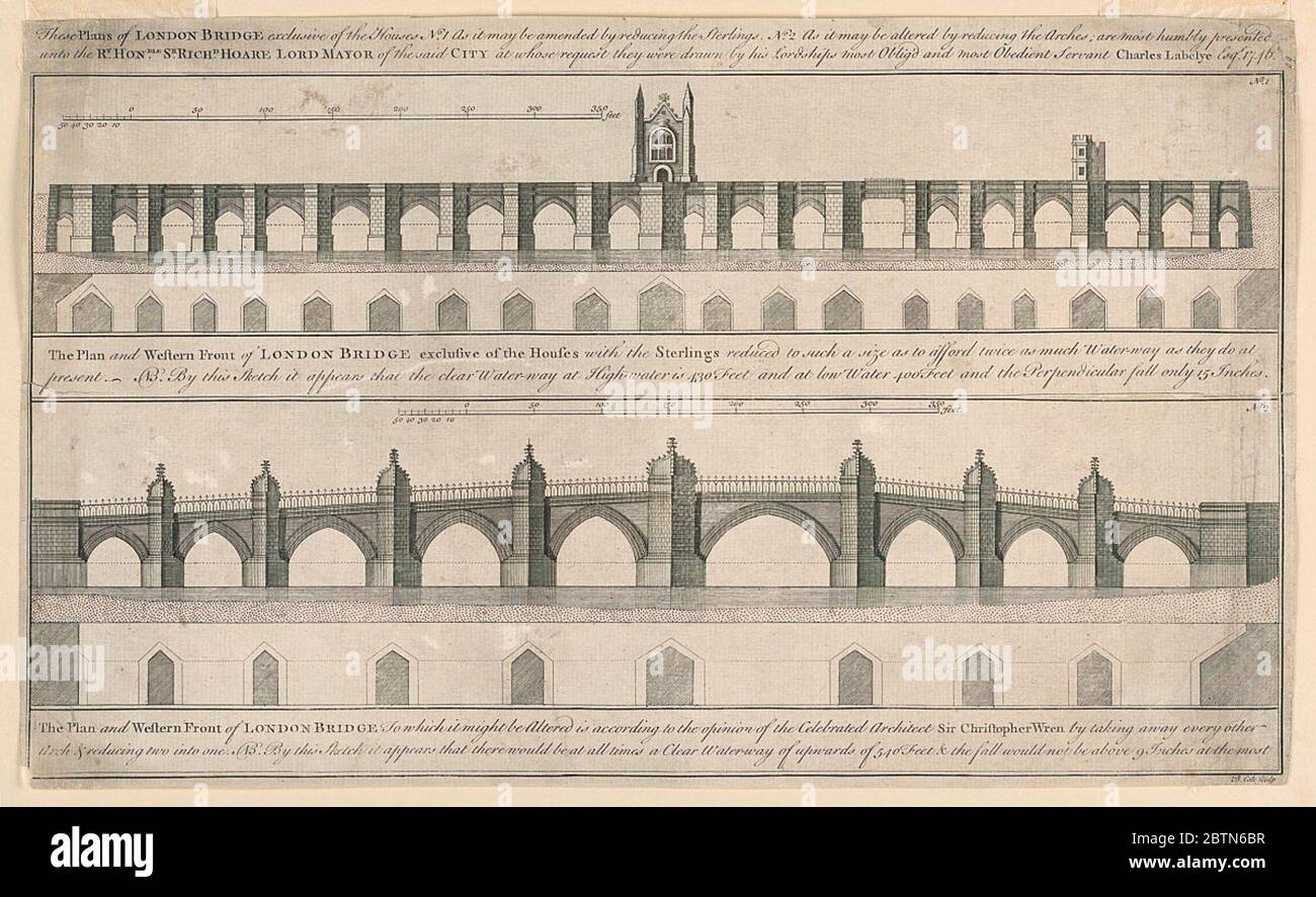 Plans for the New London Bridge. Research in ProgressTwo schemes for a ...