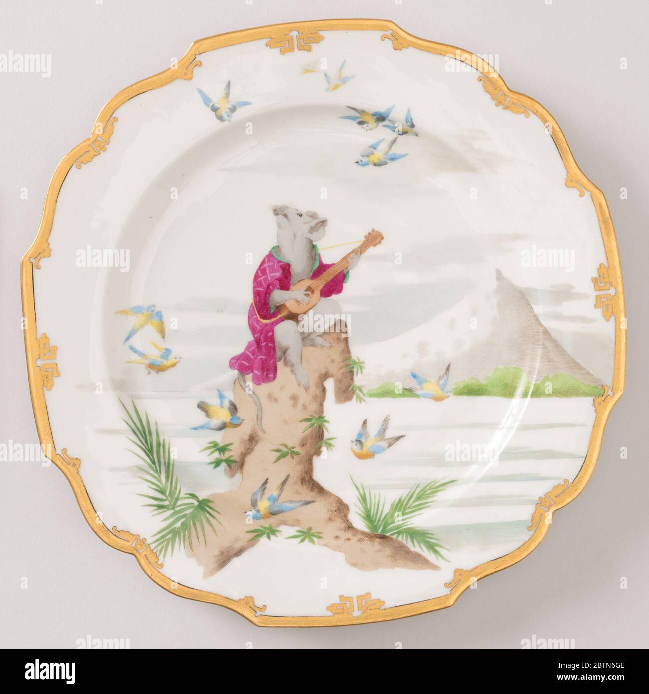 Plate with Malabar Figure of a Rat from a Set Inspired by Hokusai ...