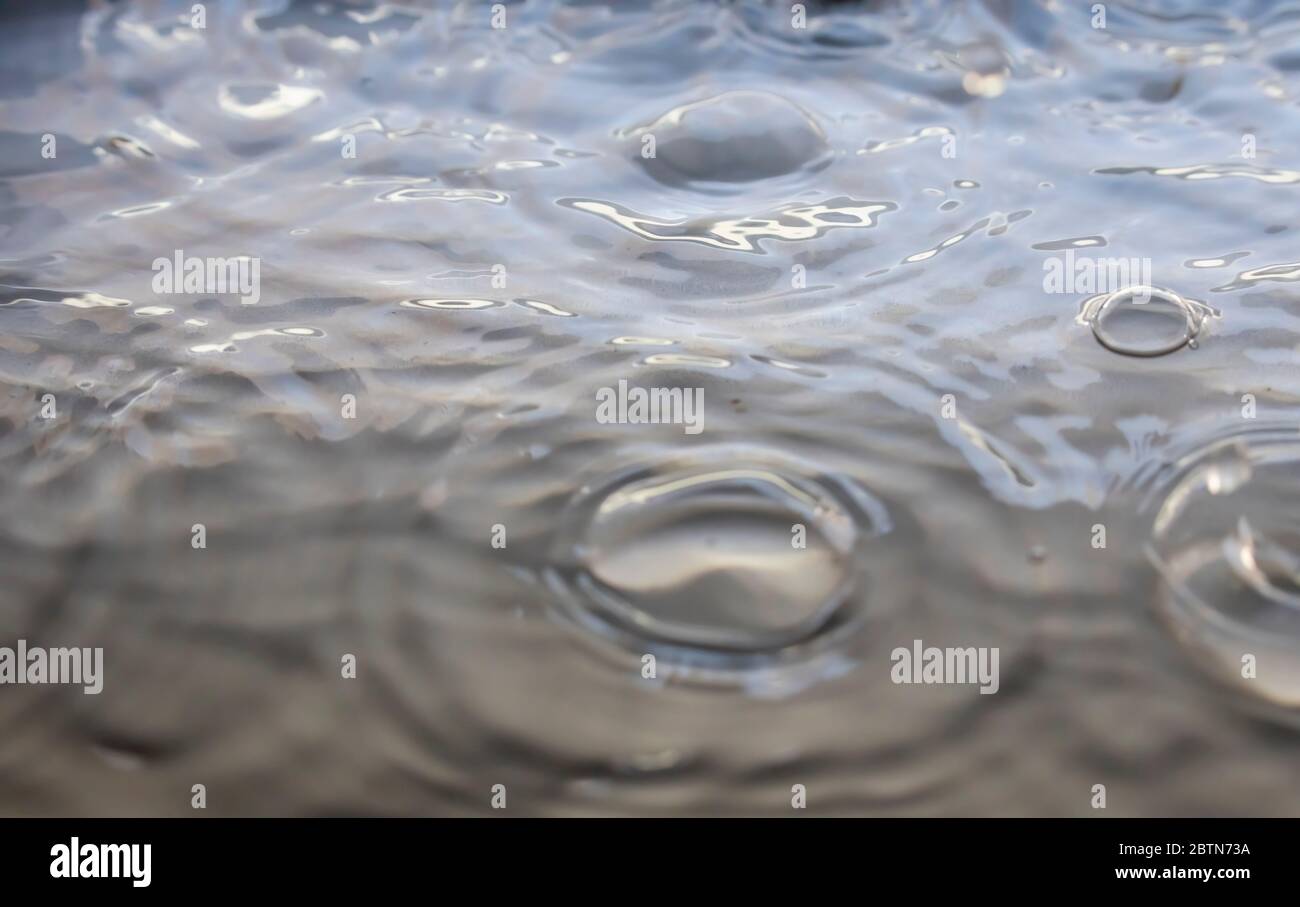 dripping water to the water surface Stock Photo - Alamy