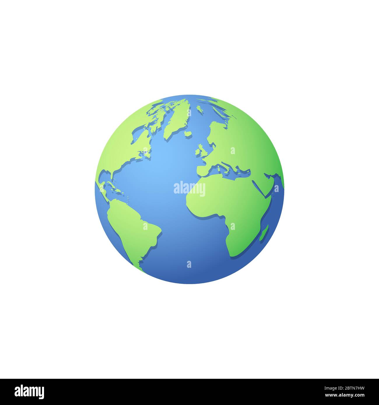 Earth icon. Flat design vector illustration for web banner, web and ...