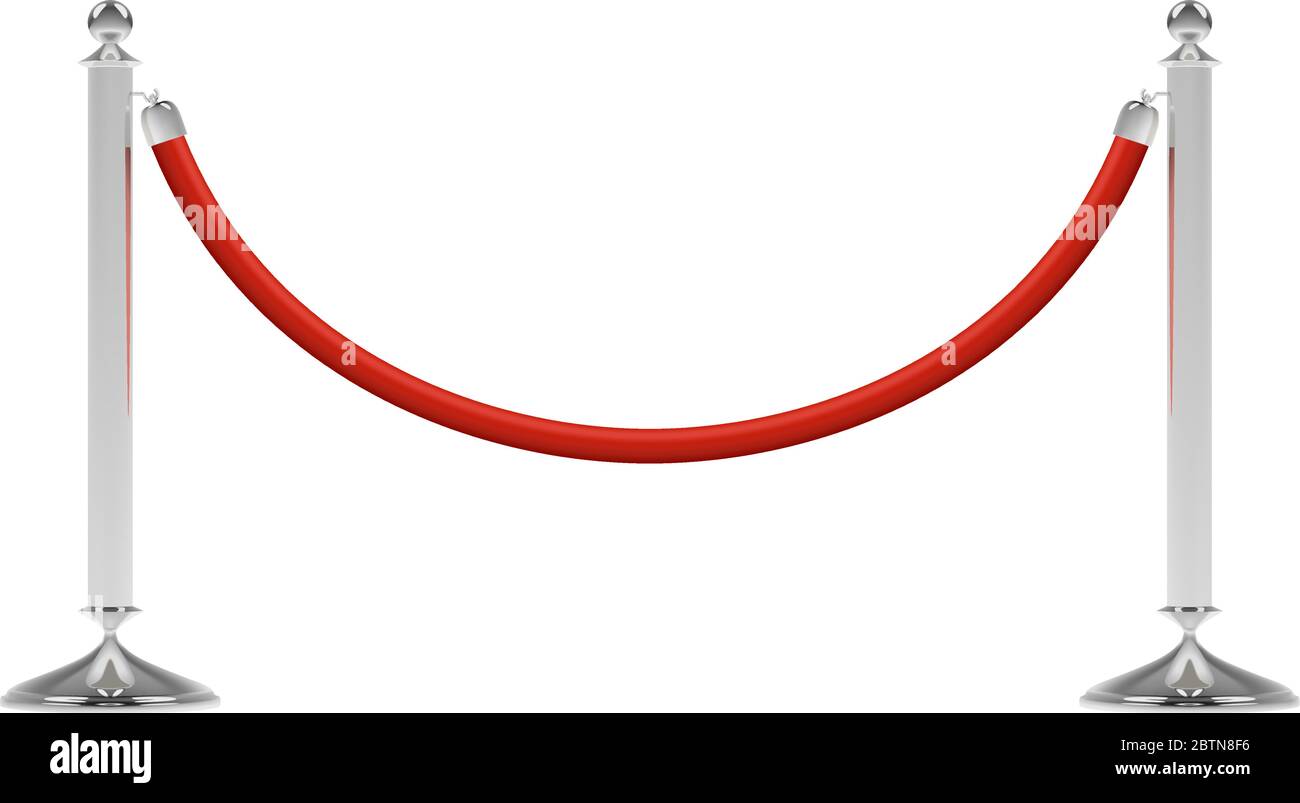 Barriers with red rope on silver stanchions Stock Vector Image & Art ...