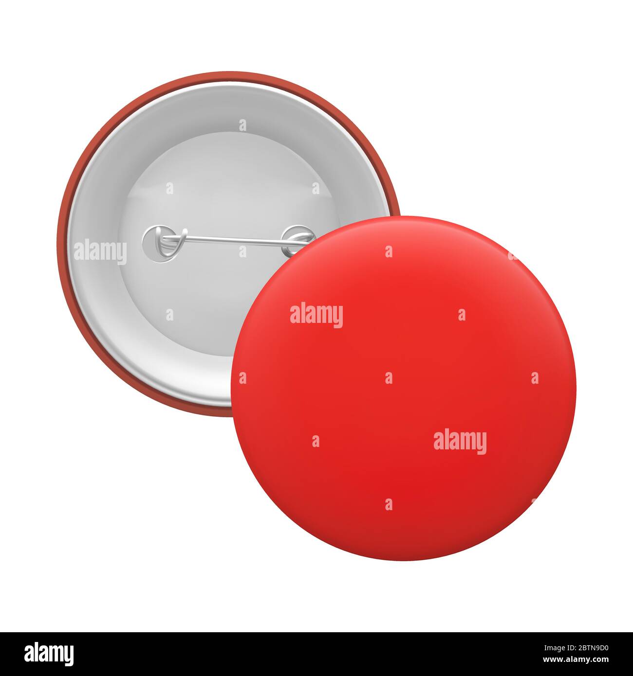 Blank red round pin isolated on white background Stock Vector Image ...