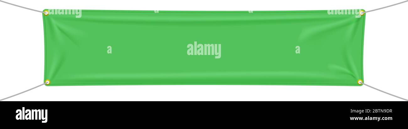 Green textile banner with folds Stock Vector Image & Art - Alamy