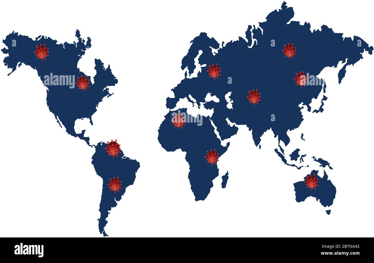 world earth maps with covid19 particles Stock Vector Image & Art - Alamy