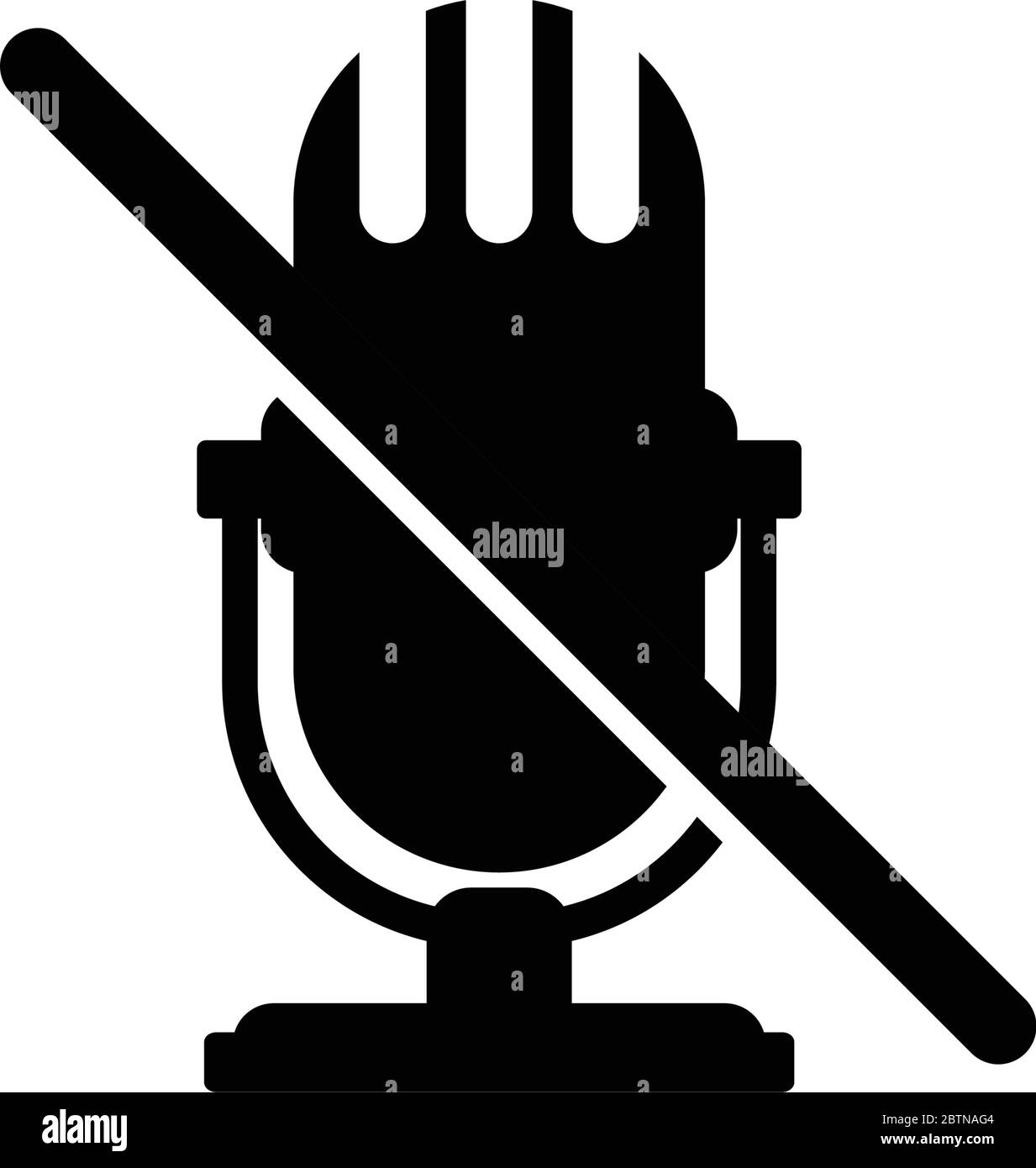 no microphone icon. microphone mute prohibiting sing Stock Vector Image ...