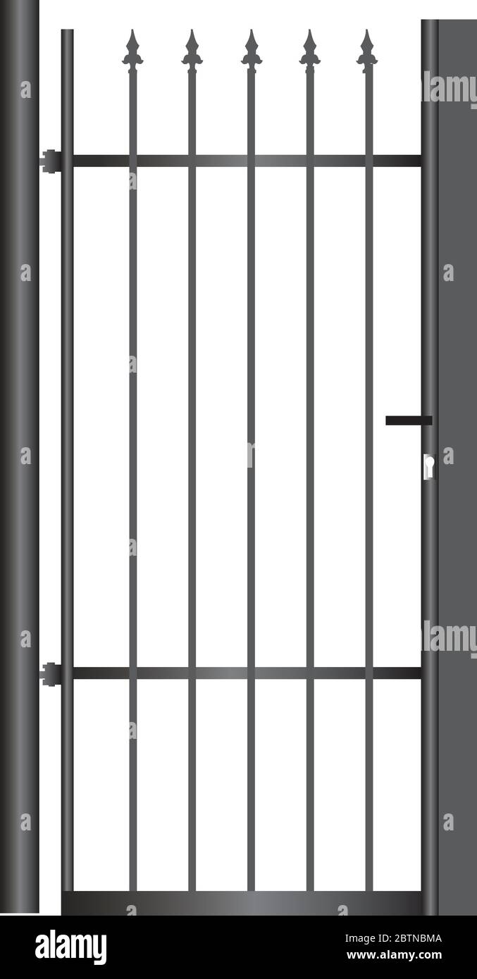 Ornamental vintage iron door Stock Vector Images - Alamy