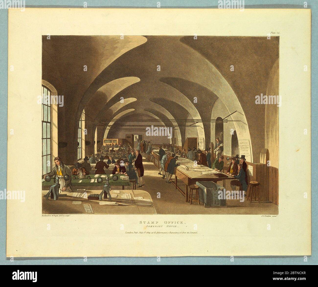 Stamp Office Somerset House from Ackermanns Repository. Research in ...