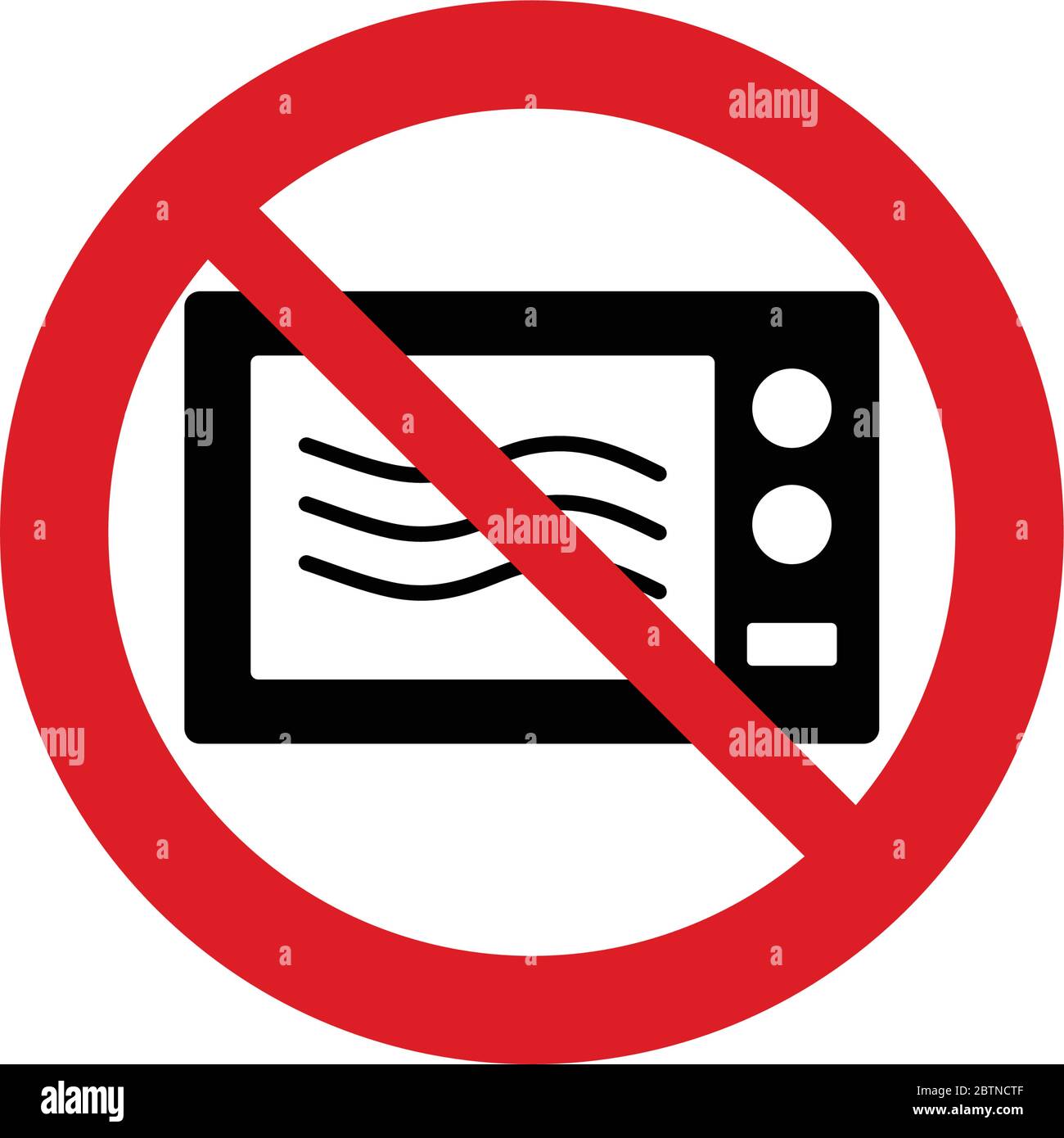 no microwave Not allow microwave sign. The red circle prohibiting sing ...
