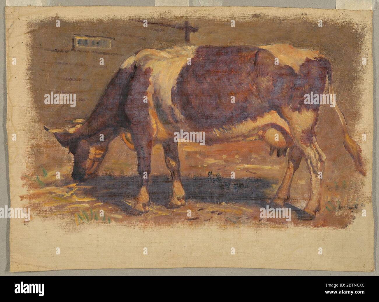 Study of a Grazing Cow. Research in ProgressA grazing cow is obliquely ...