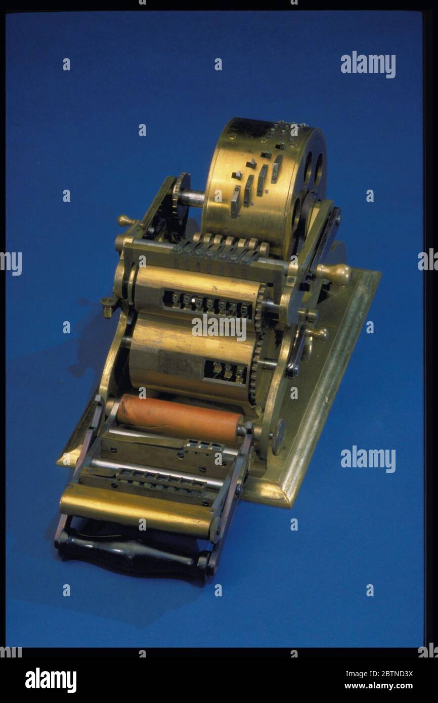 Baldwin Calculating Engine. This is the U.S. Patent Office model for a ...