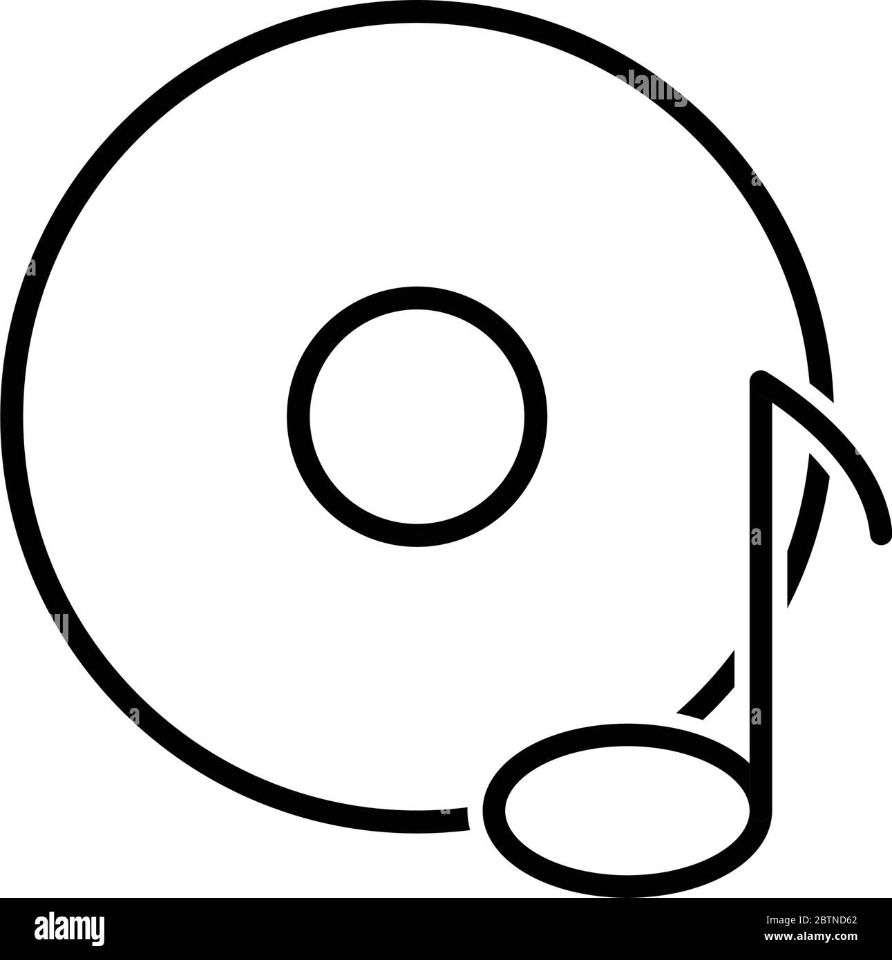 Vinyl disc isolated on white background Black and White Stock Photos ...