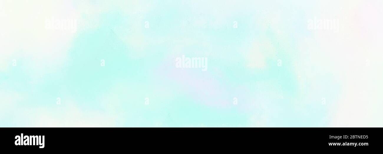 vintage painted art aged horizontal design with light cyan, white smoke ...