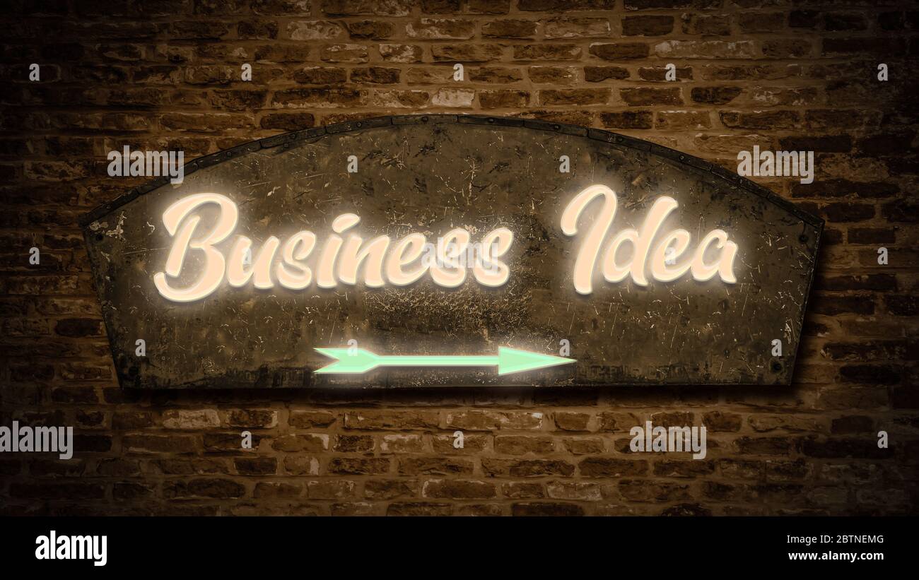 Street Sign the Direction Way to Business Idea Stock Photo - Alamy