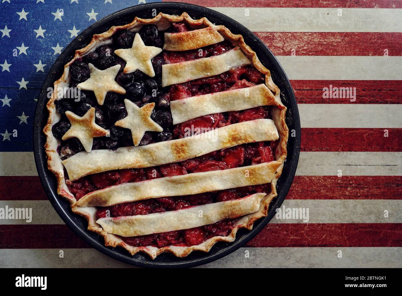 Homemade American Flag Pie / 4th of july Patriotic Food concept Stock ...