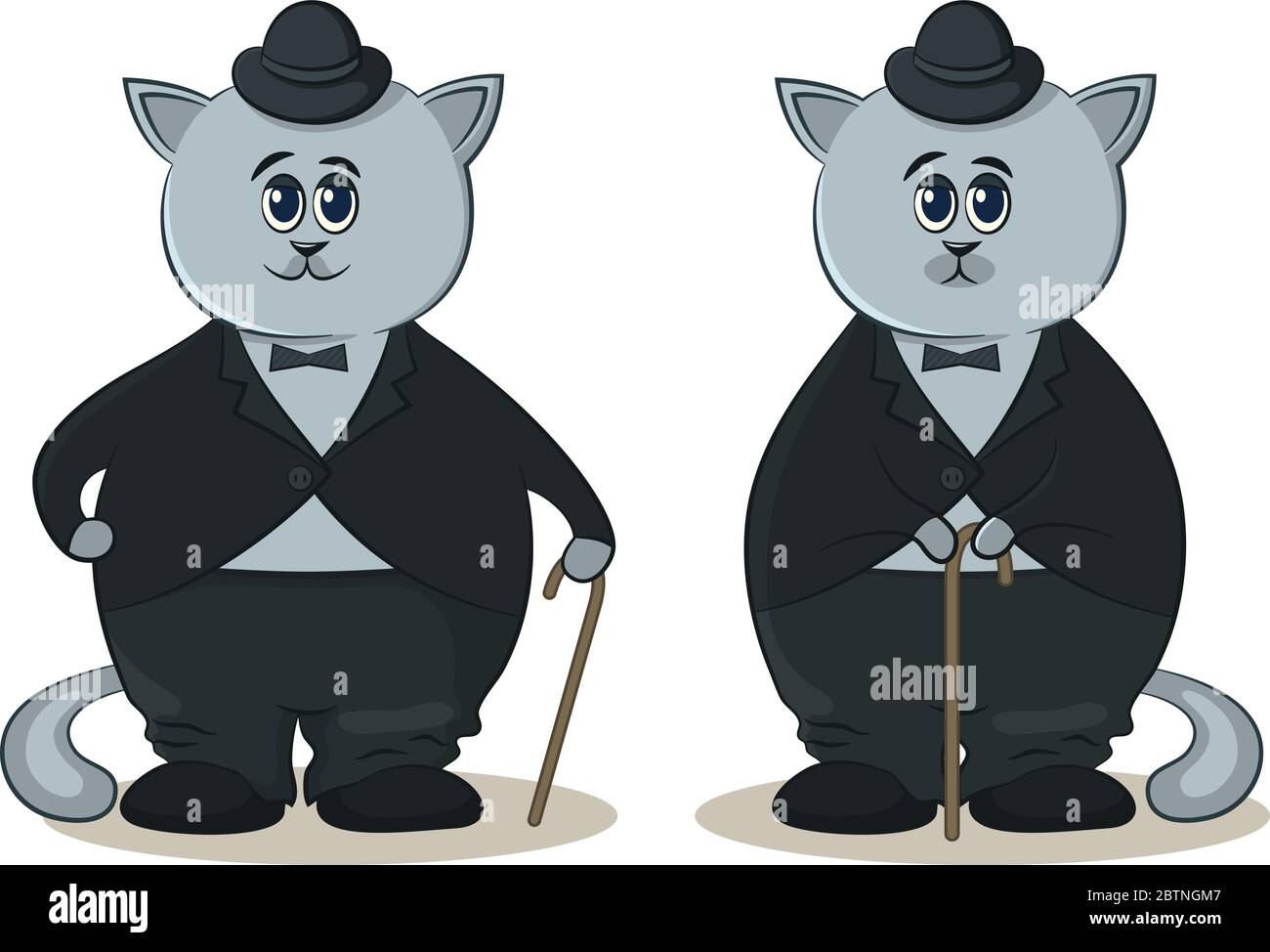 Cartoon cat character bow Stock Vector Images - Alamy