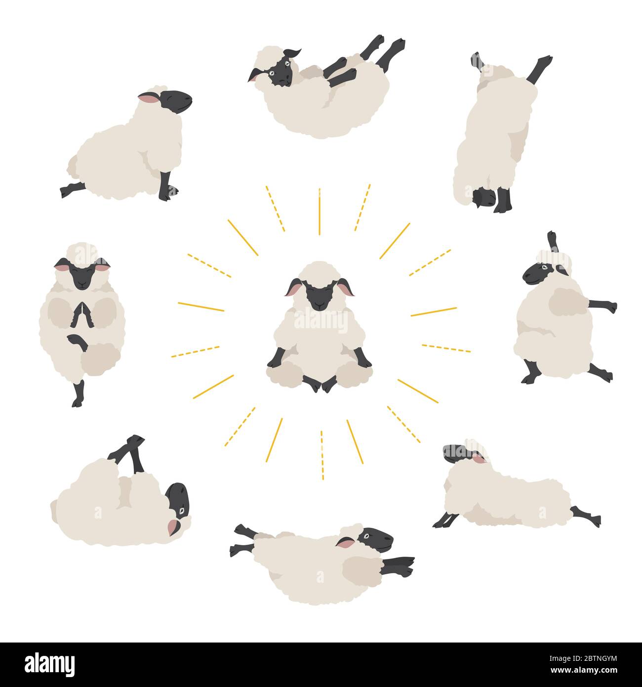 Black body sheep Stock Vector Images - Alamy