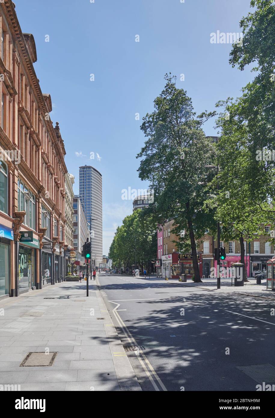 Empty Tottenham Court Road during lockdown, London, UK Stock Photo - Alamy