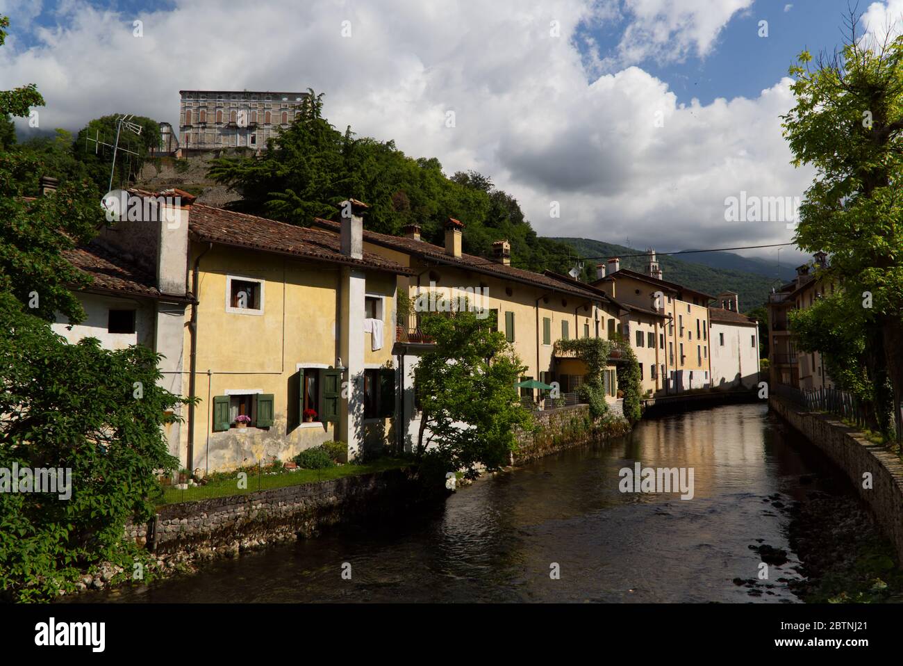 Italy, the charming village of Polcenigo in the Friuli Venezia Giulia ...
