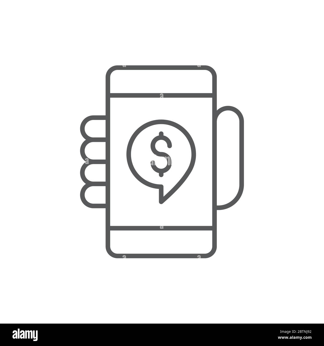 Mobile payment vector icon symbol transaction isolated on white background Stock Vector Image ...