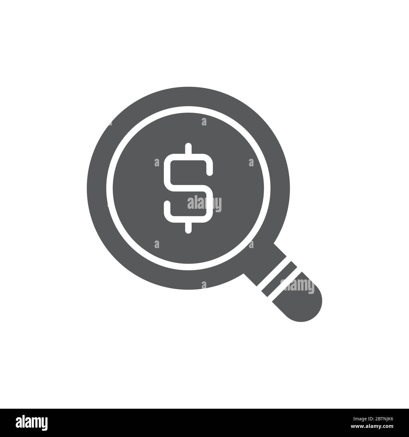 Money search vector icon symbol isolated on white background Stock ...